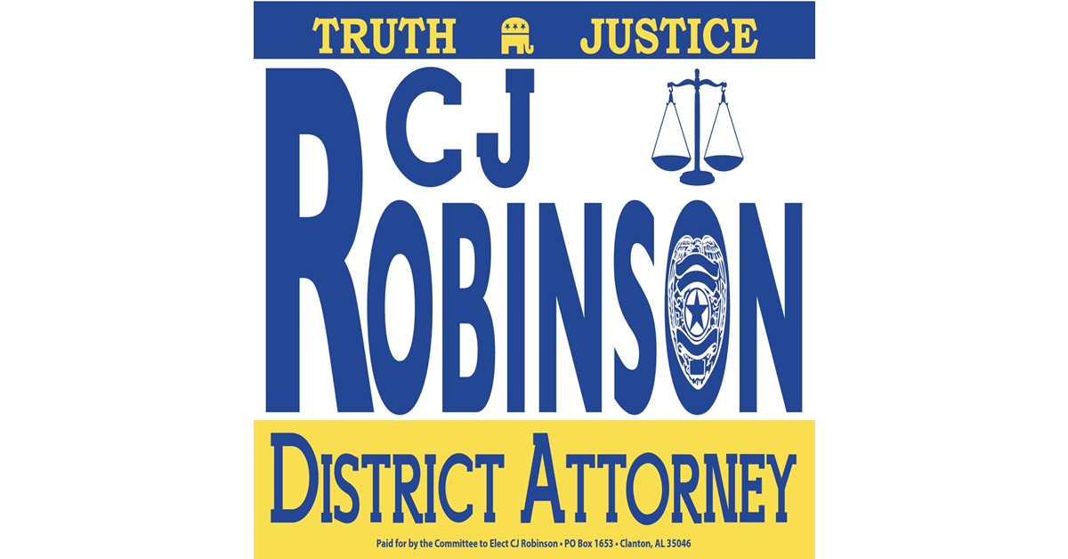 CJ Robinson for District Attorney 19th Judicial Circuit of Alabama
